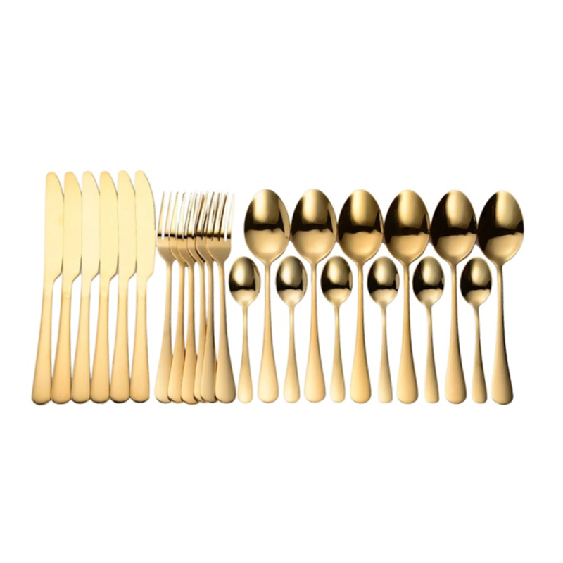 Set de cubiertos dorados – Tienda PL Ecuador